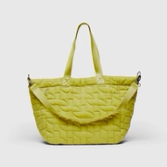 Figs | Bags | Figs Quilted Puffer Tote Limeade Lime Green Nwt | Poshmark
